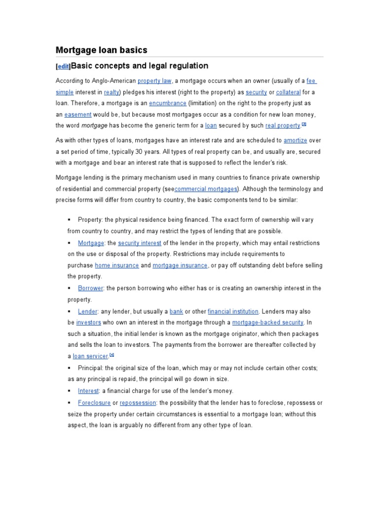 Understanding Mortgage Loans Basics | PDF | Mortgage Loan | Credit History