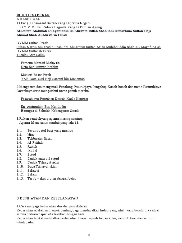 Skema Log Keris Perak | PDF