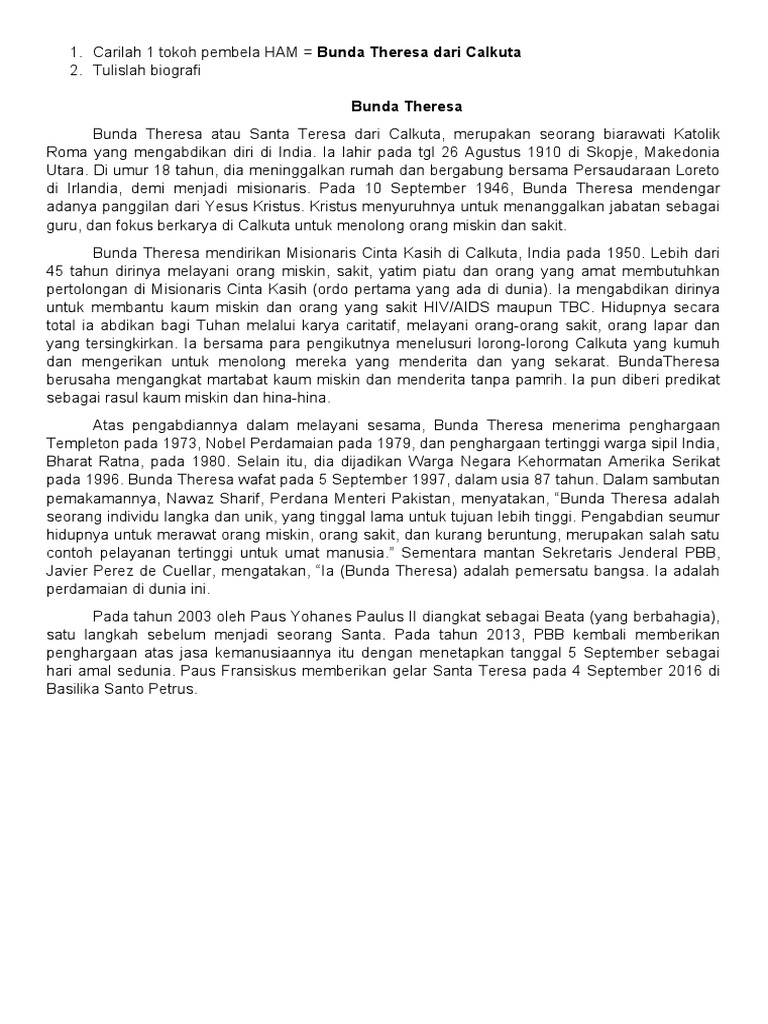 Carilah 1 Tokoh Pembela HAM | PDF | Agama & Spiritualitas