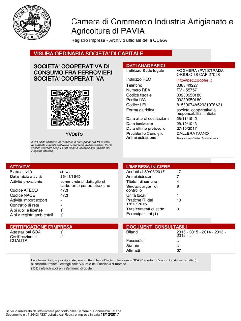 Visura Camerale | PDF