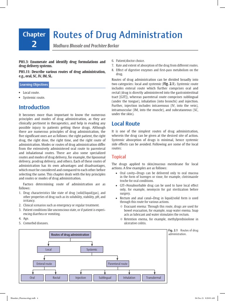 Overview of Drug Administration Routes | PDF | Injection (Medicine ...