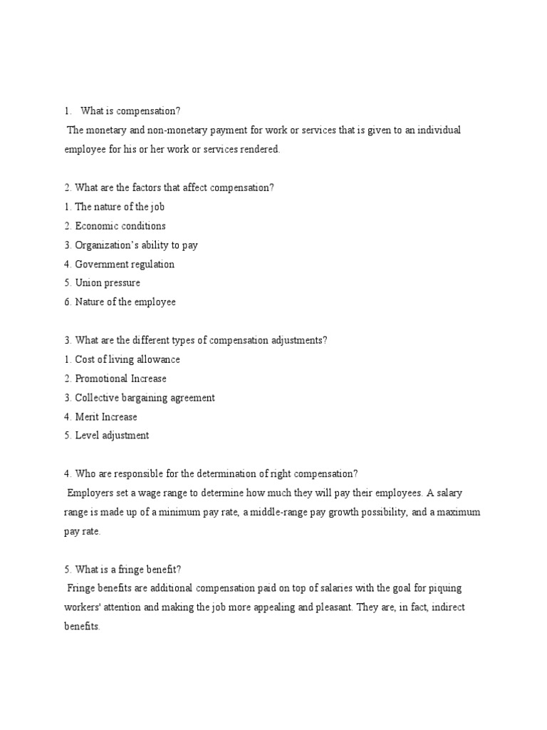 Assignment Compensation | PDF