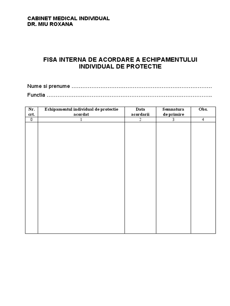 Fisa Acordare EIP | PDF