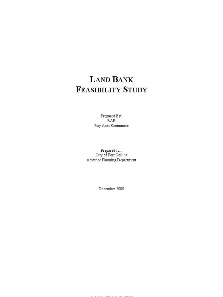 Land Bank Feasibility | PDF | Affordable Housing | Interest