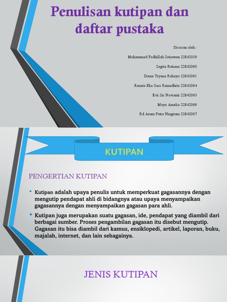 Indo Kutipan Dan Daftar Pustaka | PDF
