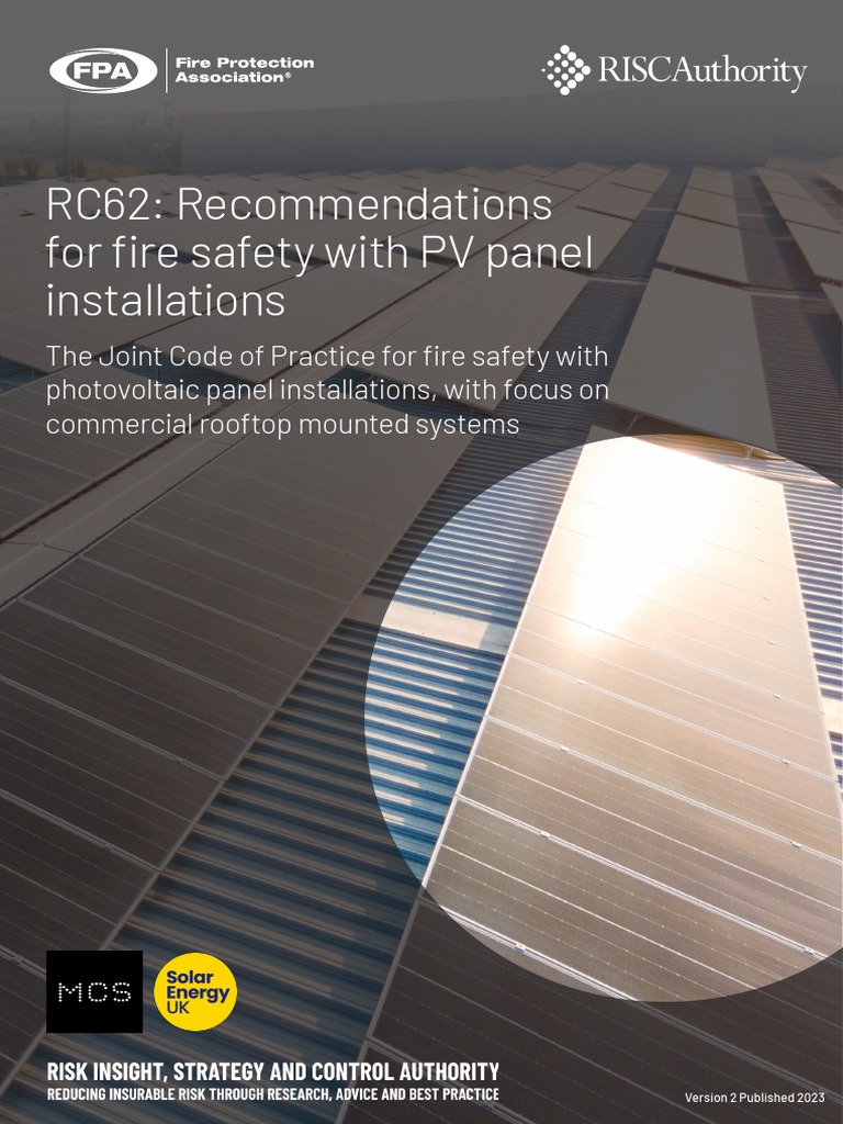 RC62 - Recommendations For Fire Safety With PV Panel Installations ...