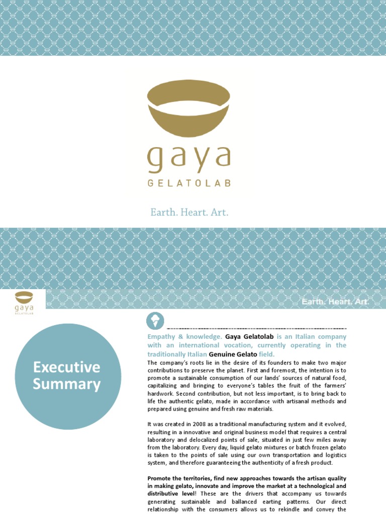 Gaya Gelatolab: Sustainable Artisan Gelato | PDF