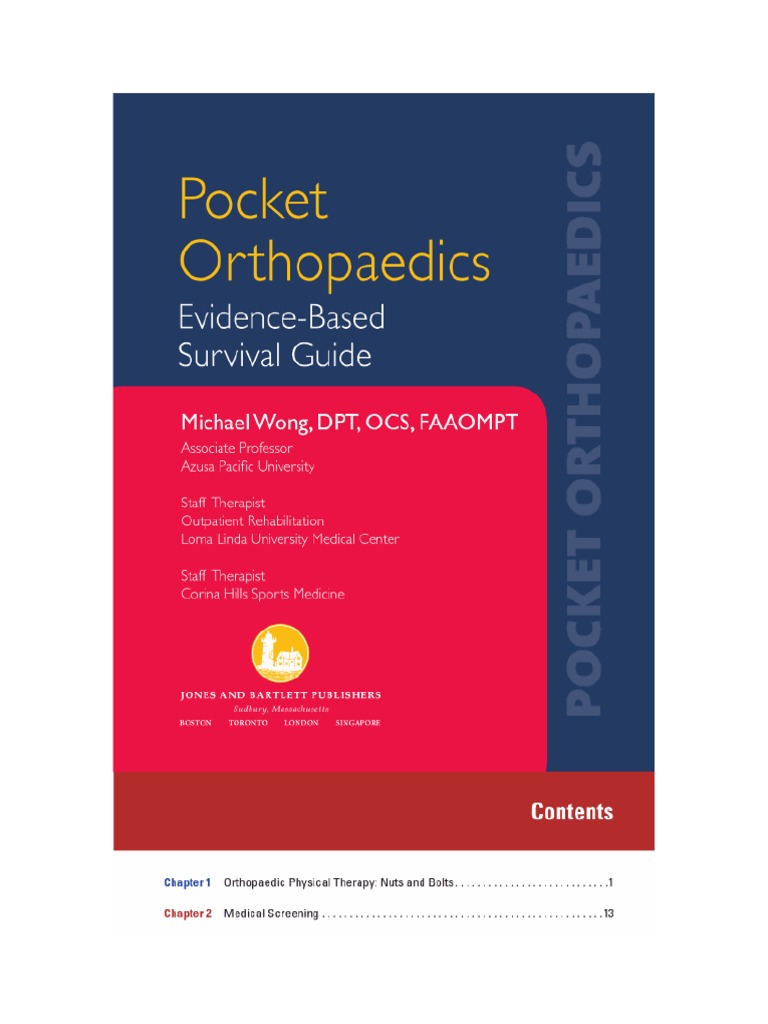 Pocket Orthopaedics | PDF
