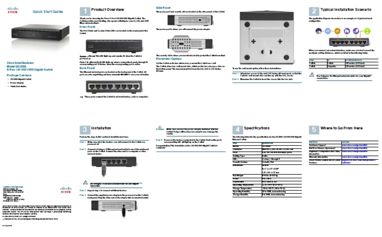 SD2008 Quick Start | PDF | Network Switch | Computer Standards