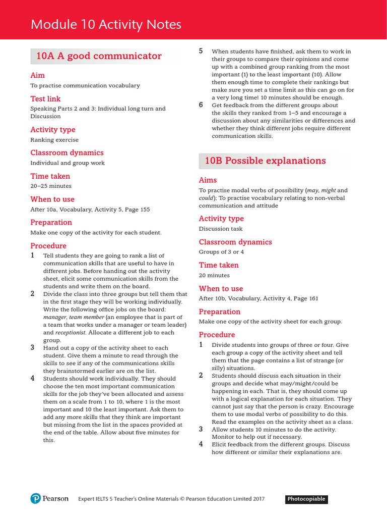 Expert L5 An Module 10 | PDF | Communication | International English ...