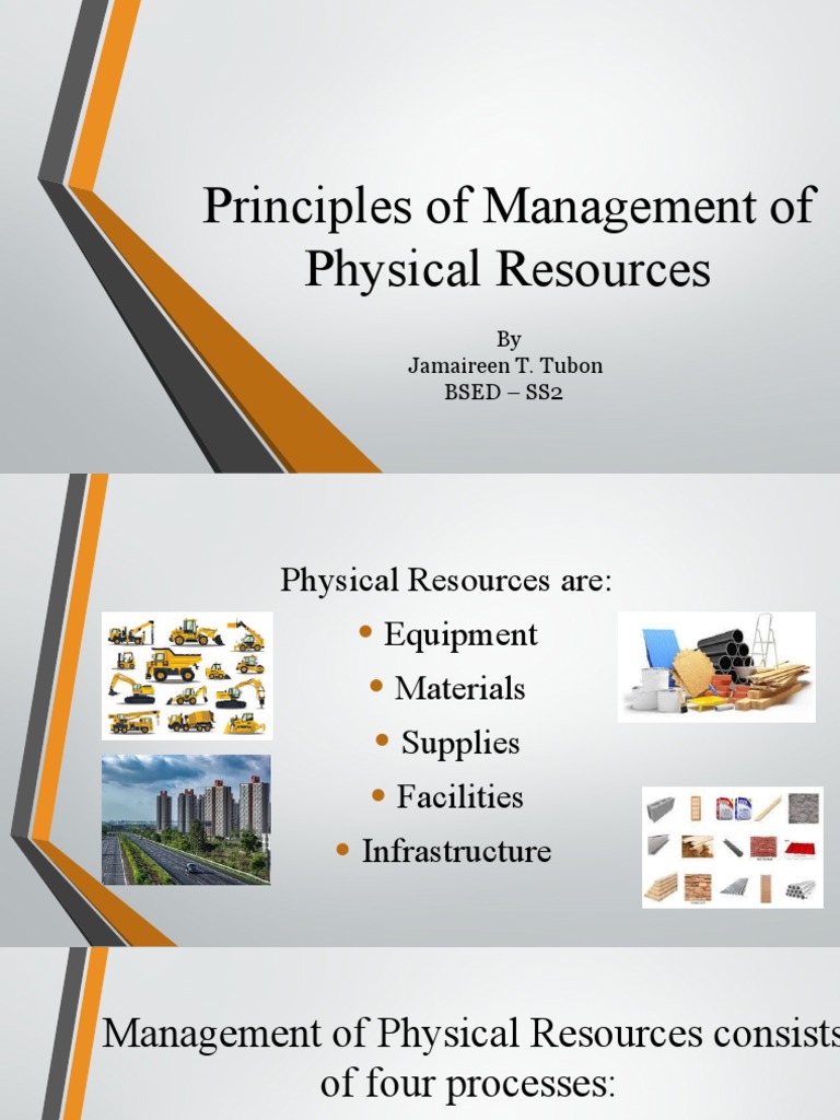 Principles of Management of Physical Resources | PDF | Resource ...