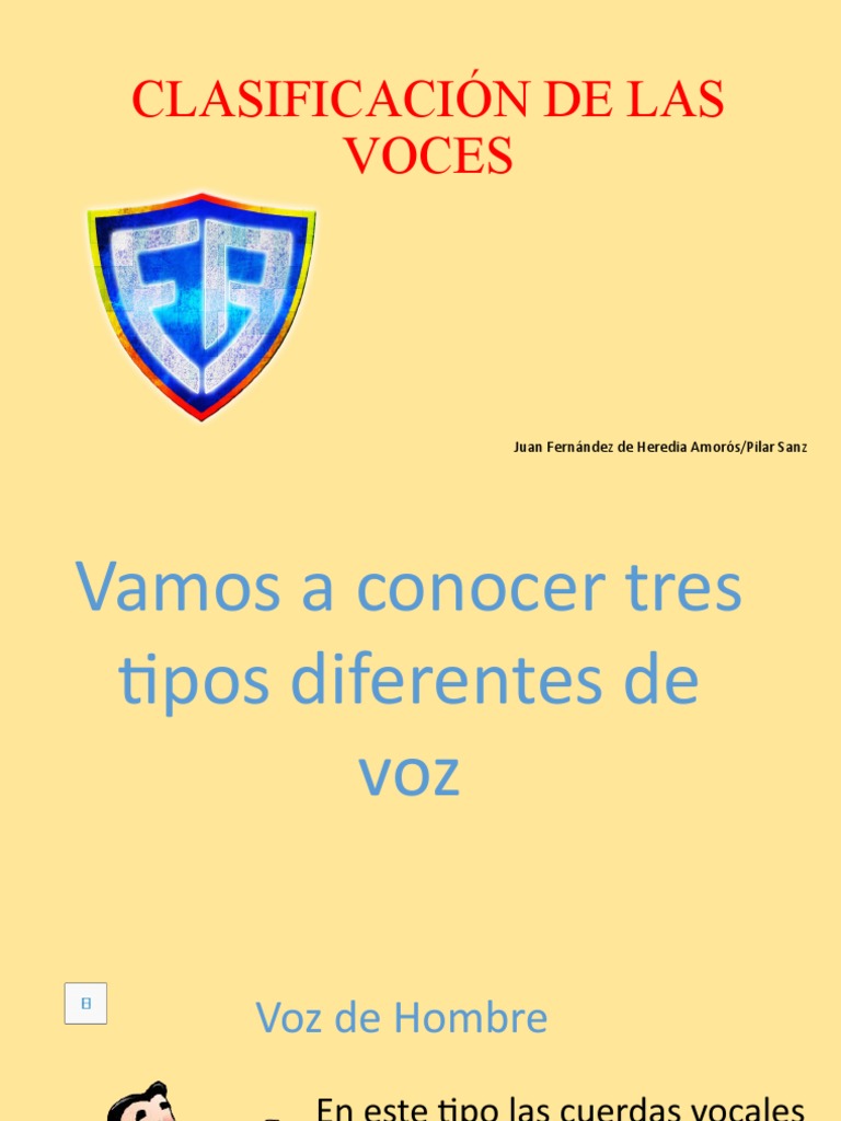 Clasificación de Las Voces 1º y 2º | PDF