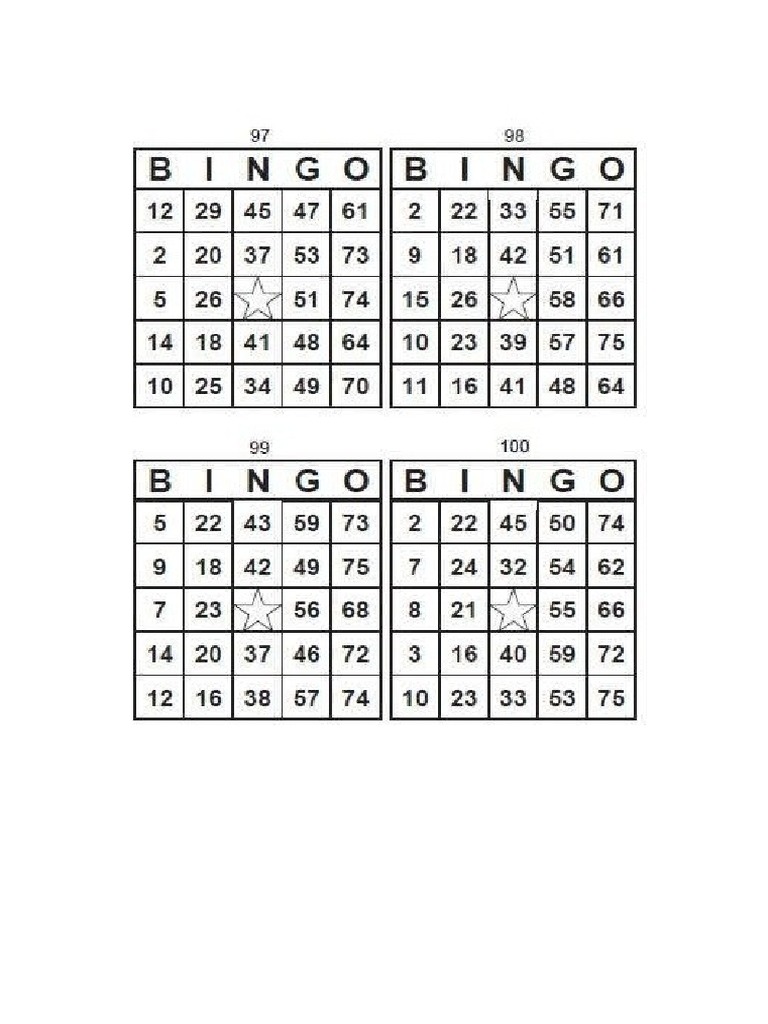 Bingo Numbers | PDF