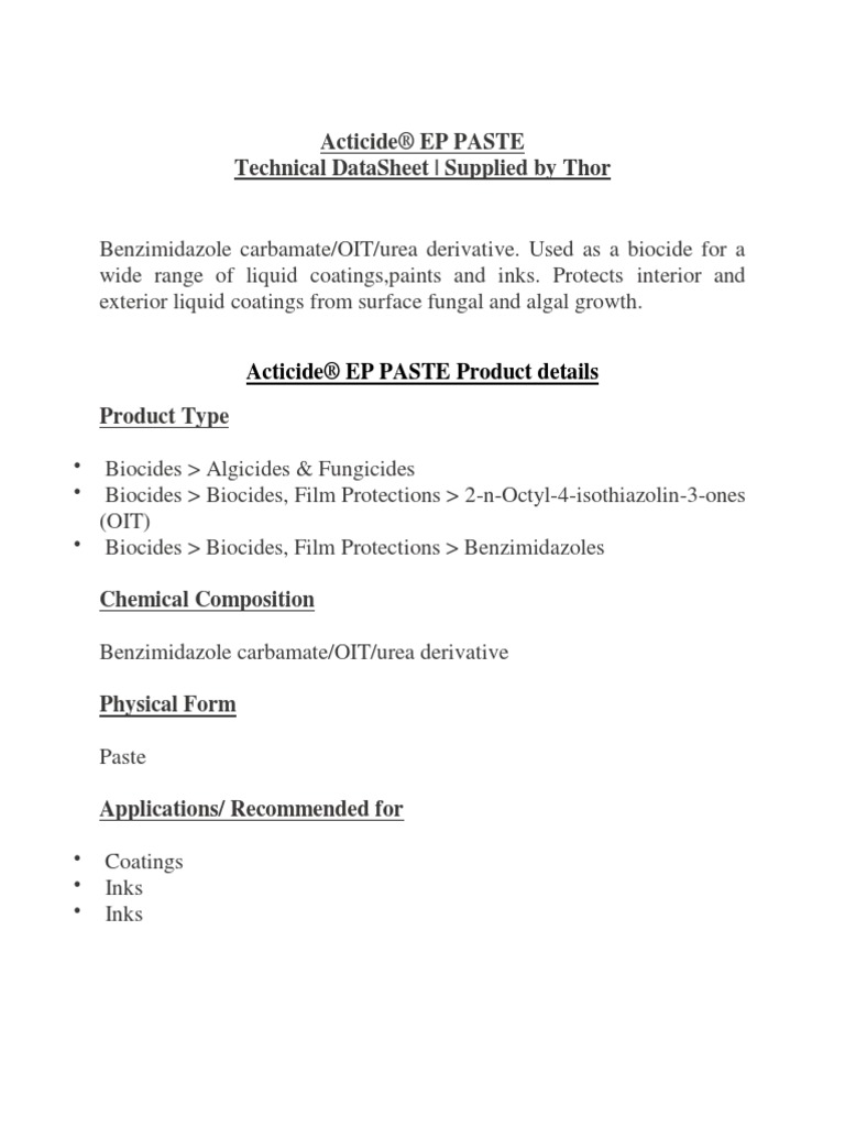 Acticide 2 | PDF