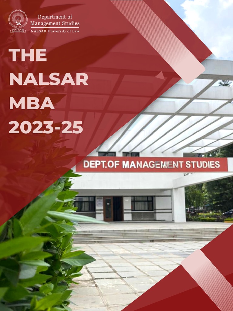 THE Nalsar MBA 2023-25 | PDF | Master Of Business Administration