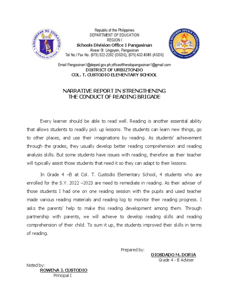 Narrative Report | PDF