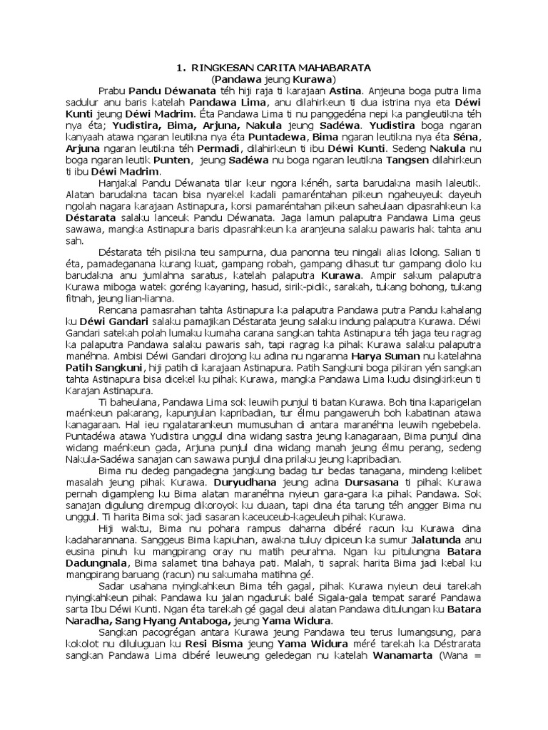 Carita Wayang Materi-2 | PDF