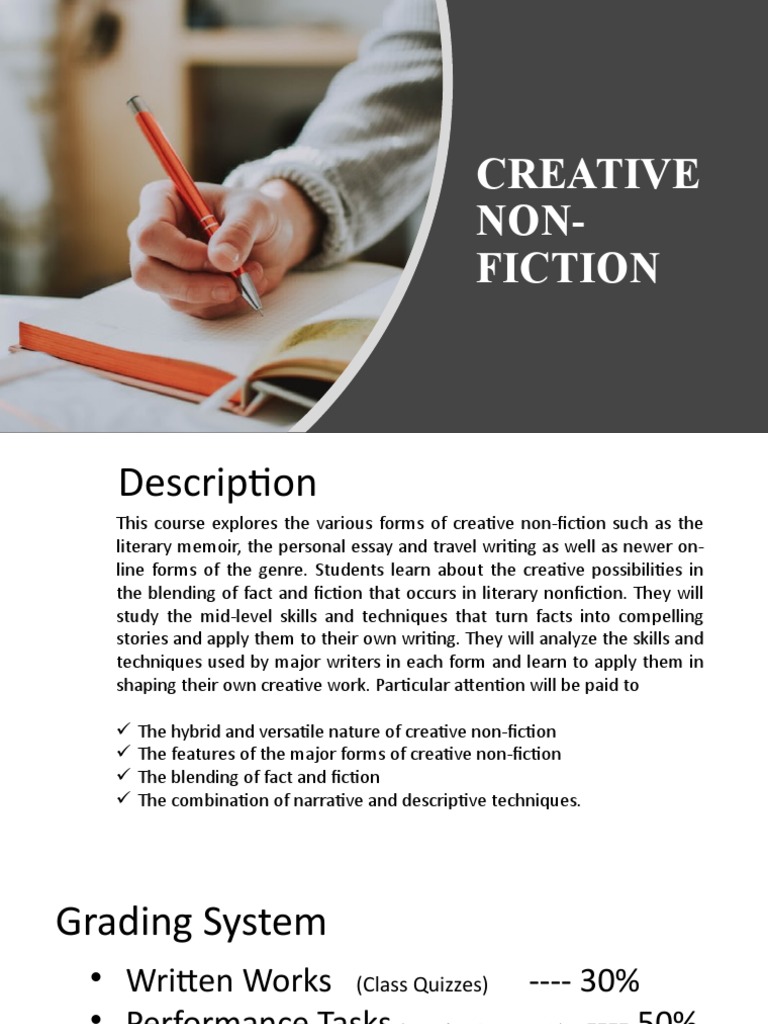 Topic 1 Creative Non-Fiction Intro | PDF