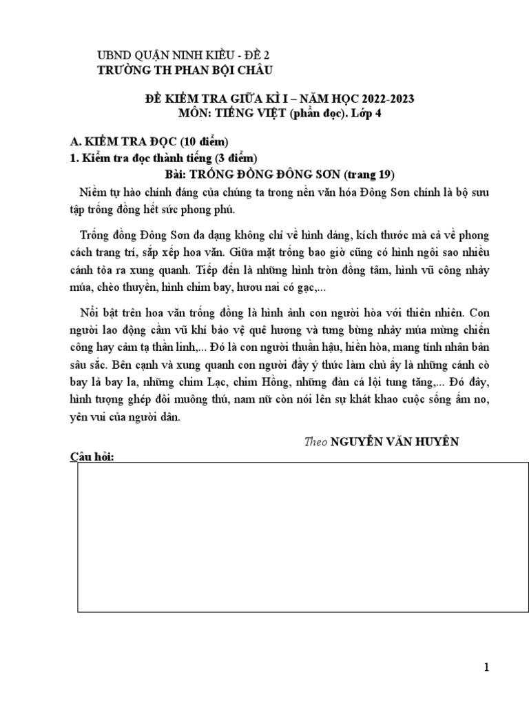 THI GK2 - 22-23- SỐ 2-4B | PDF