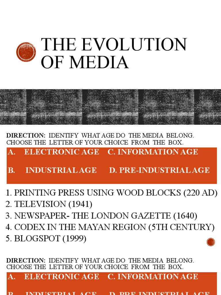 The Evolution of Media | PDF | Information Age | Mass Media