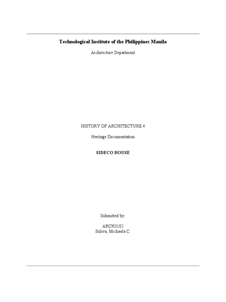 Sideco House (Heritage) - SULIVA | PDF | Philippines