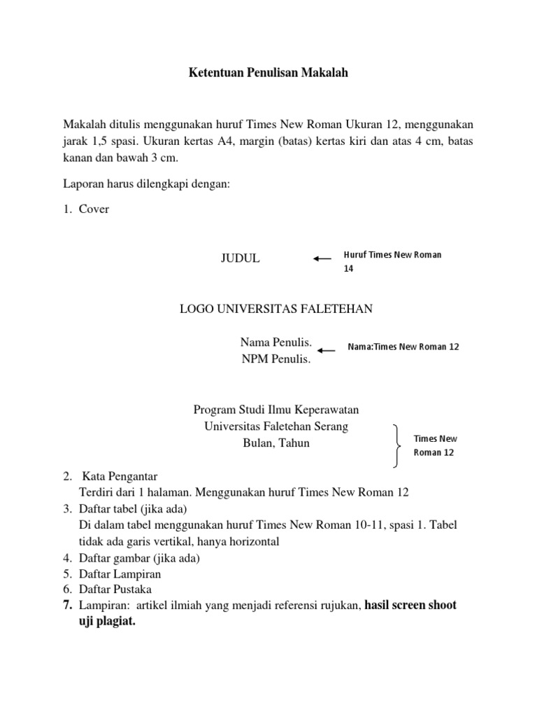 Format Pembuatan Makalah 2022 | PDF