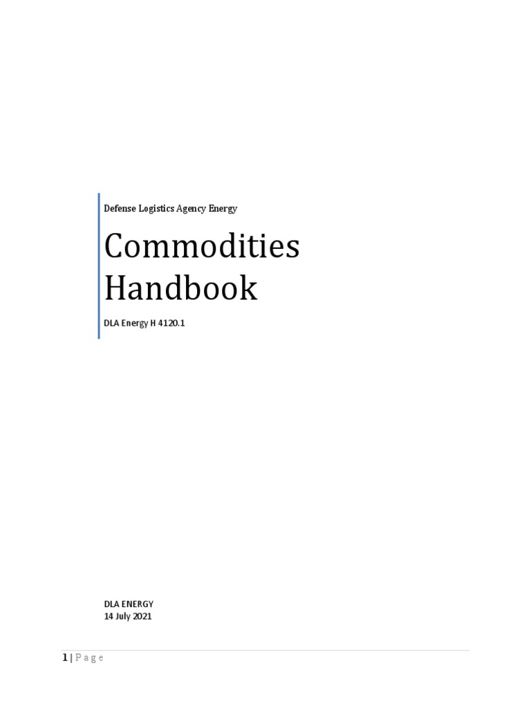 Commodities Handbook Jul 2021 | PDF | Jet Fuel | Gasoline