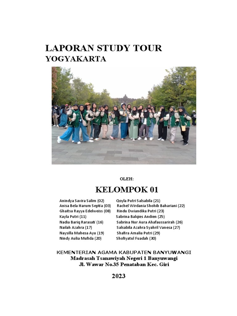 LAPORAN - STUDY - TOUR - KELOMPOK - 1 New | PDF | Perjalanan
