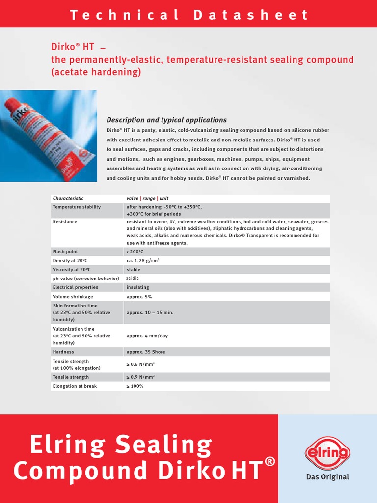 Elring Dirko HT en | PDF | Silicone | Industrial Processes