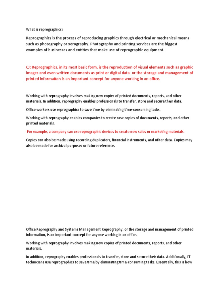 What Is Reprographics | PDF | Leadership | Computer File