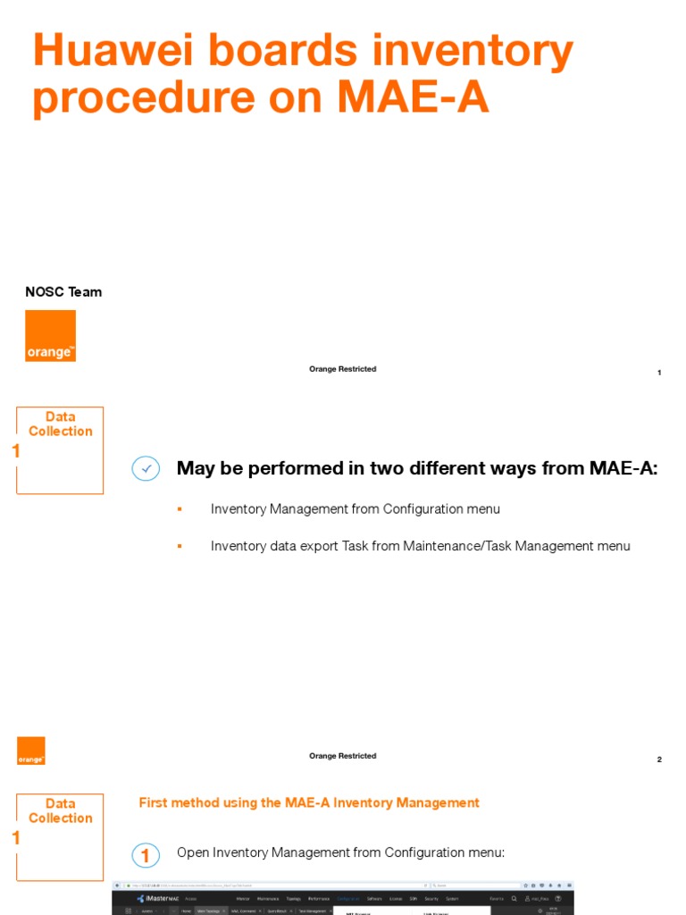 Huawei Boards Inventory Procedure MAE-A | PDF