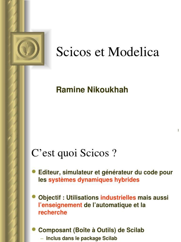 Scicos Modelica | PDF | Compilateur | MATLAB
