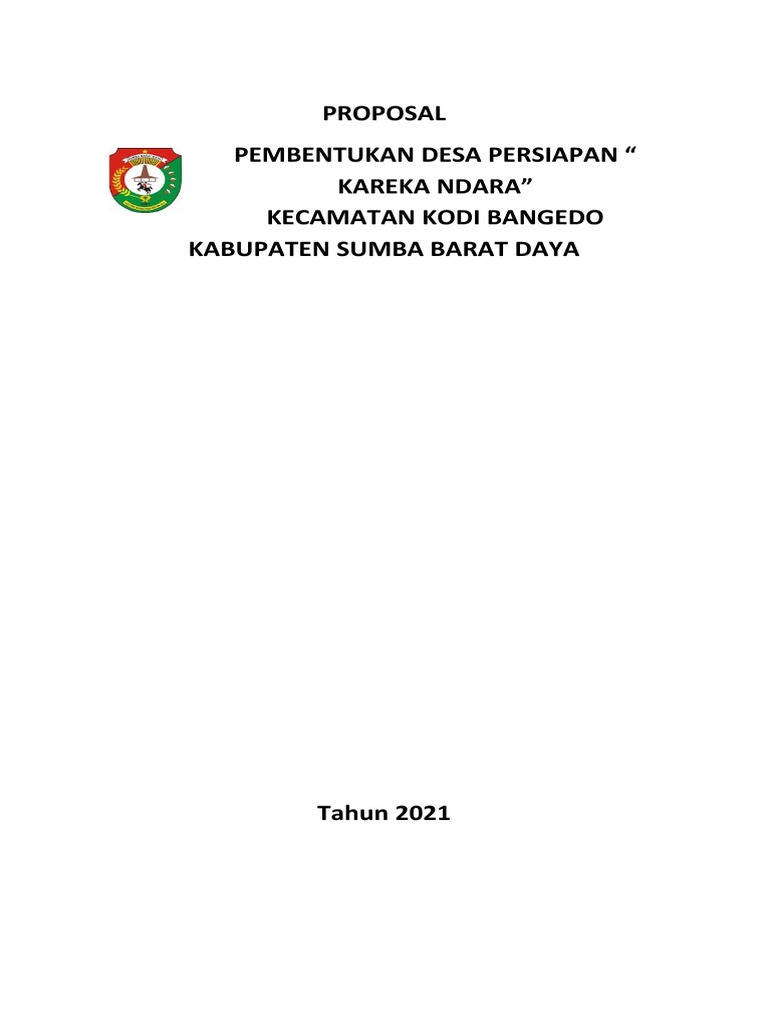 Contoh proposal desa persiapan pemekaran | PDF
