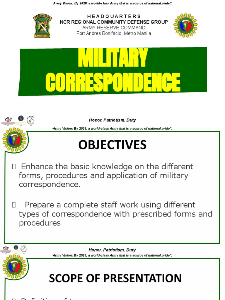 Military Correspondence | PDF | Communication