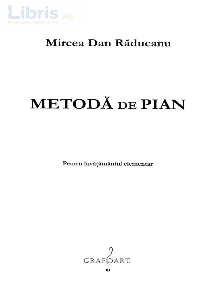 Metoda de Pian - Mircea Dan Raducanu | PDF
