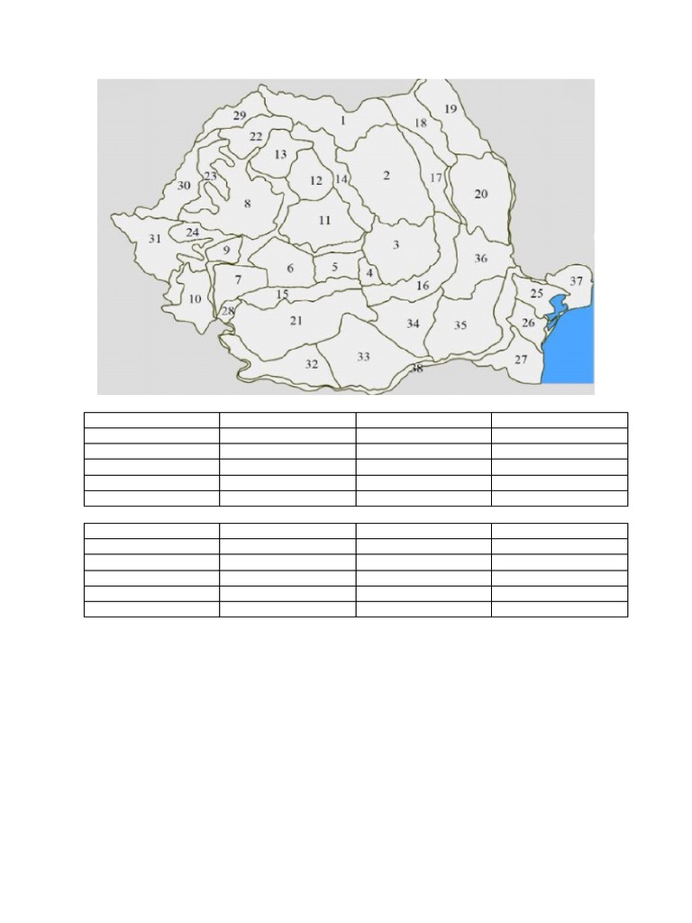 Harta Unitati Relief Romania | PDF