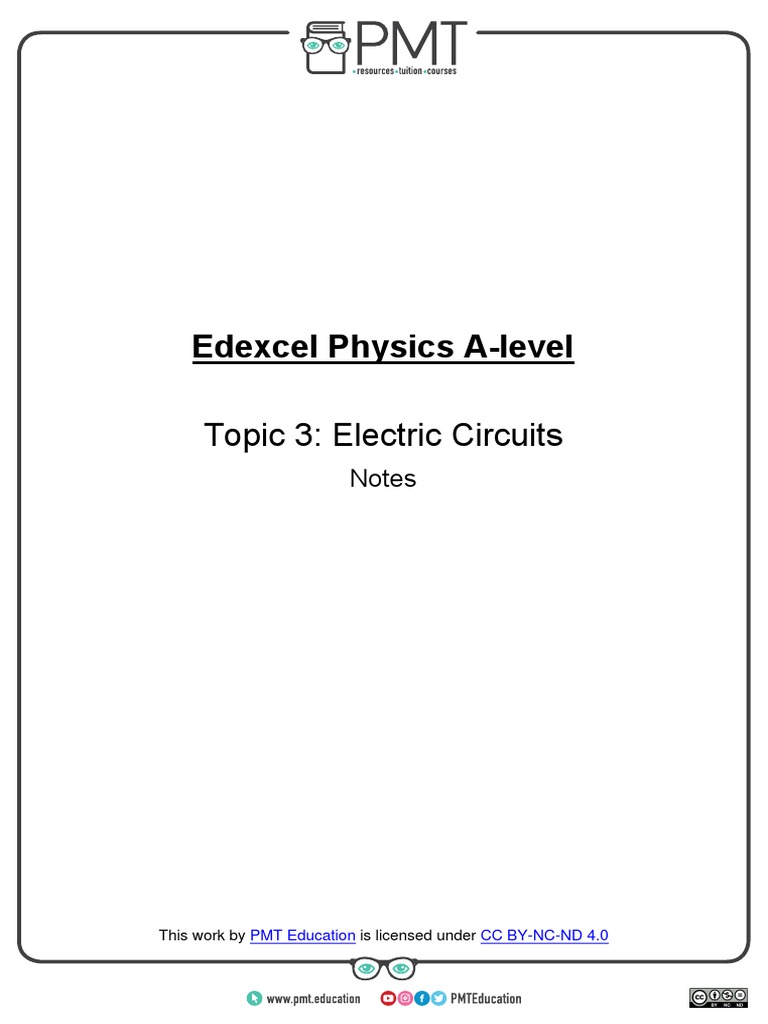 A-Level Physics: Electric Circuits | PDF | Electrical Resistivity And ...