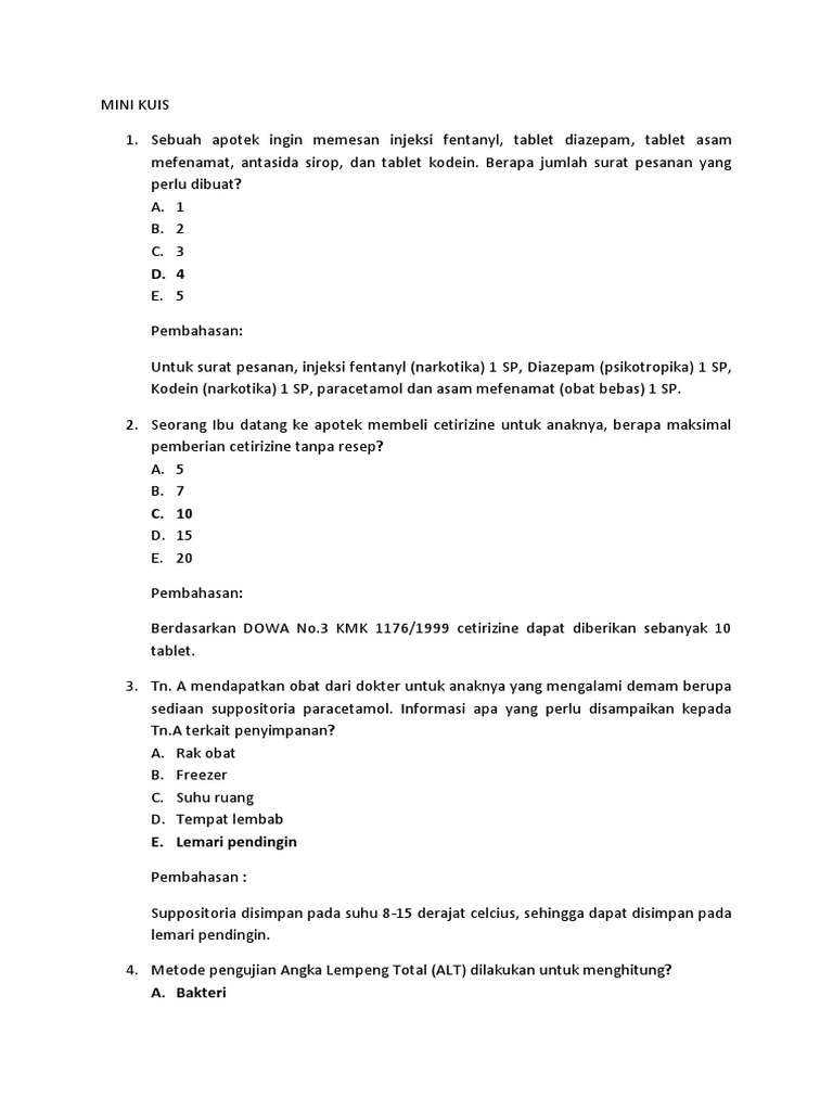 FORUM UKAI Soal Dan Pembahasan Mini Kuis | PDF