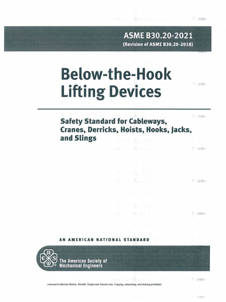 Asme B30.20 2021 | PDF