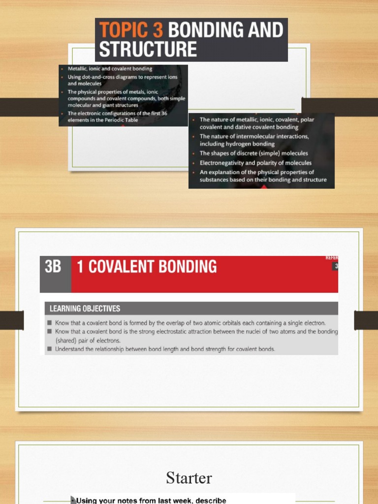 Topic 3B - Bonding and Structure | PDF