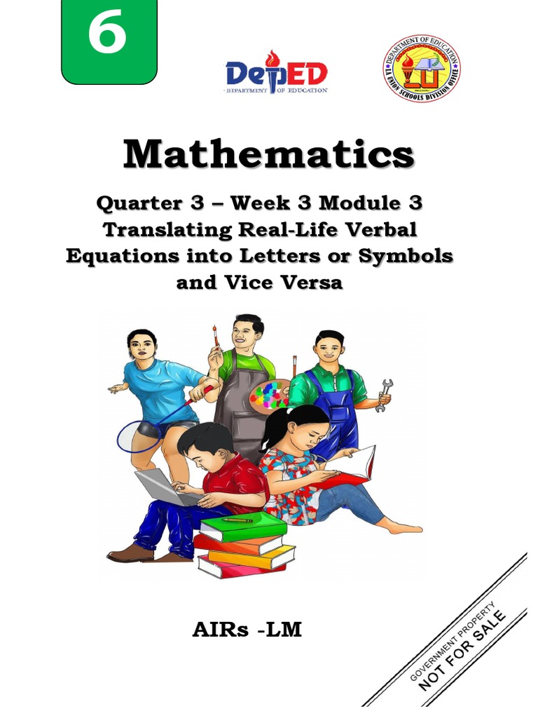 AIRS-LM - Math 6 - Q3-Week 3-Module-3 Evaluated - 092032 | PDF | Numbers | Equations