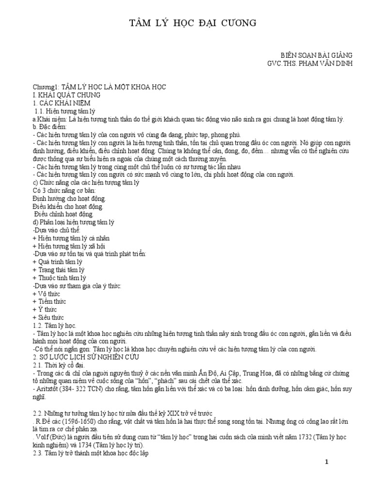 Đề Cương TLDC | PDF