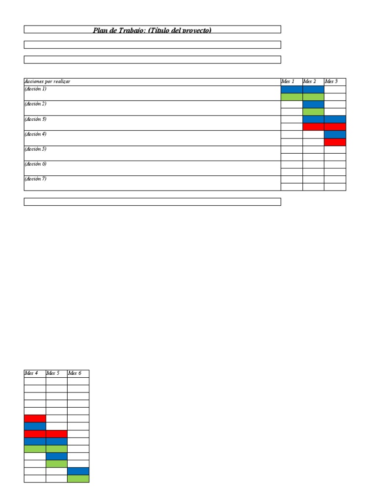 Plan de Trabajo Excel | PDF