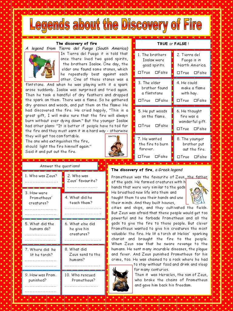 The Discovery of Fire: A Greek Legend of Prometheus and the Gift of ...