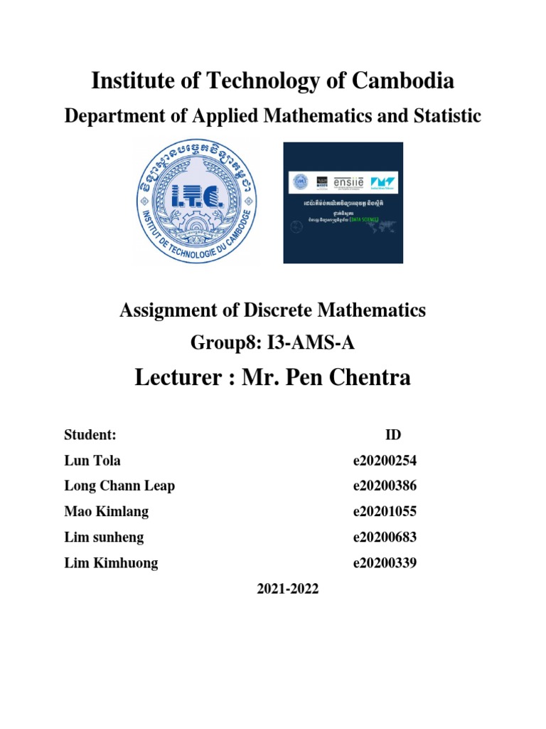 Institute of Technology of Cambodia: Department of Applied Mathematics and Statistic | PDF ...