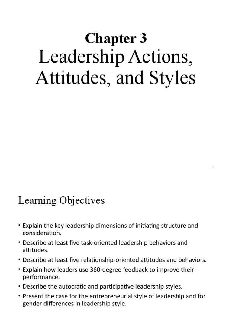 Chapter 4 | PDF | Leadership | Attitude (Psychology)