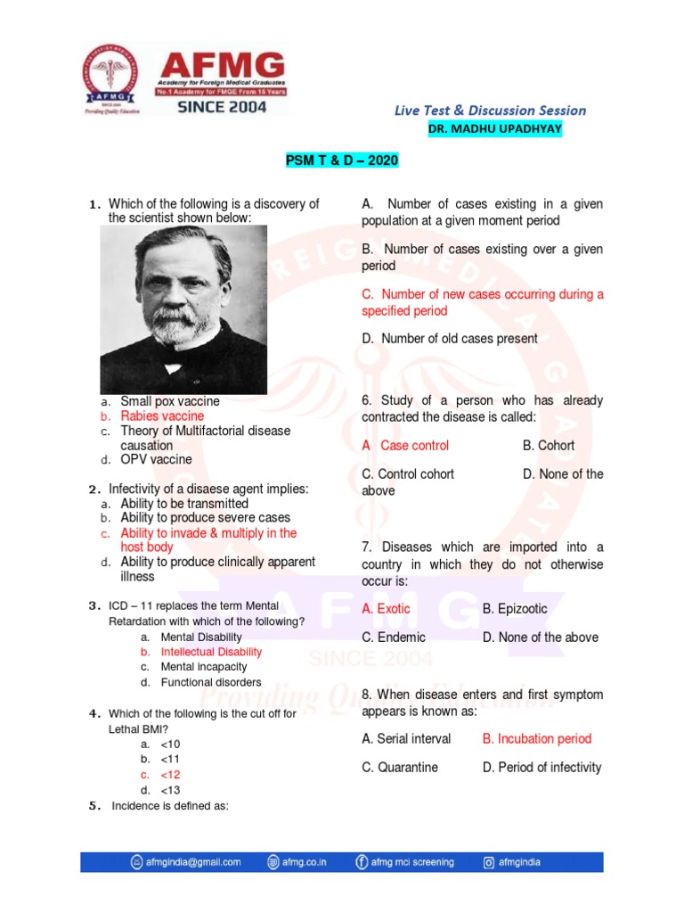 Afmg PSM Test Fmgeau20 | PDF | Attitude (Psychology) | Chi Squared Test