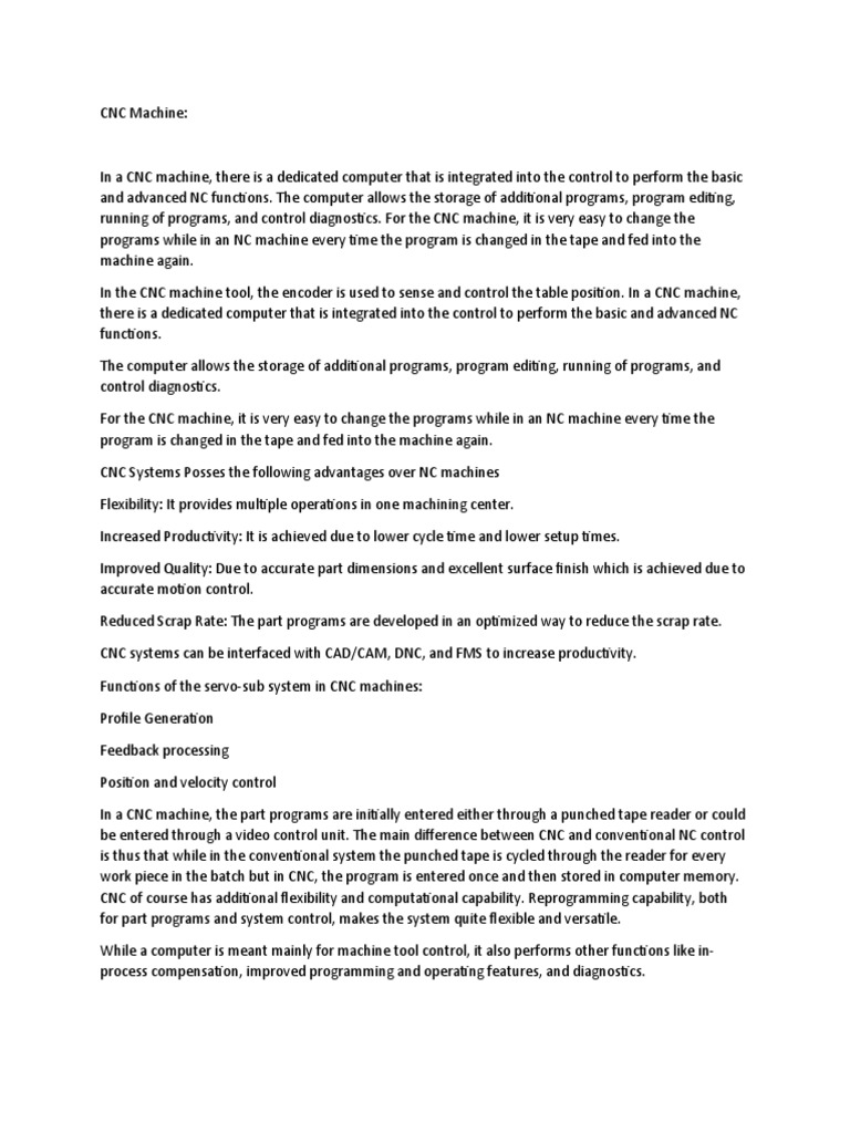 CNC Notes | PDF | Numerical Control | Computer Program