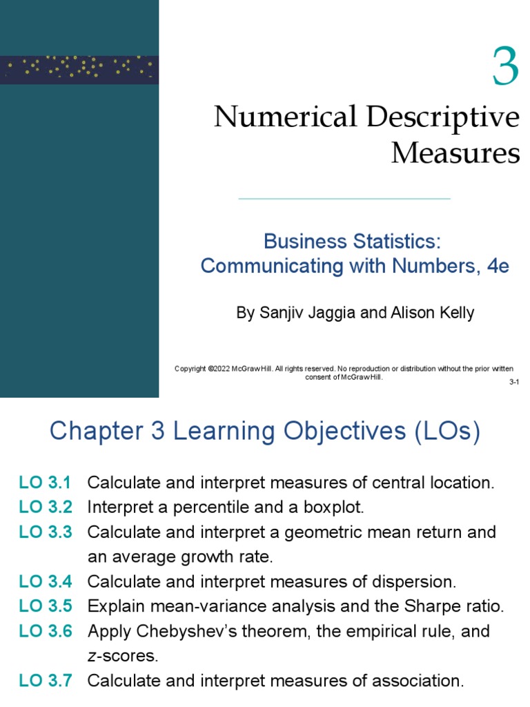 Jaggia4e Chap003 Ppt Pdf Mean Coefficient Of Variation