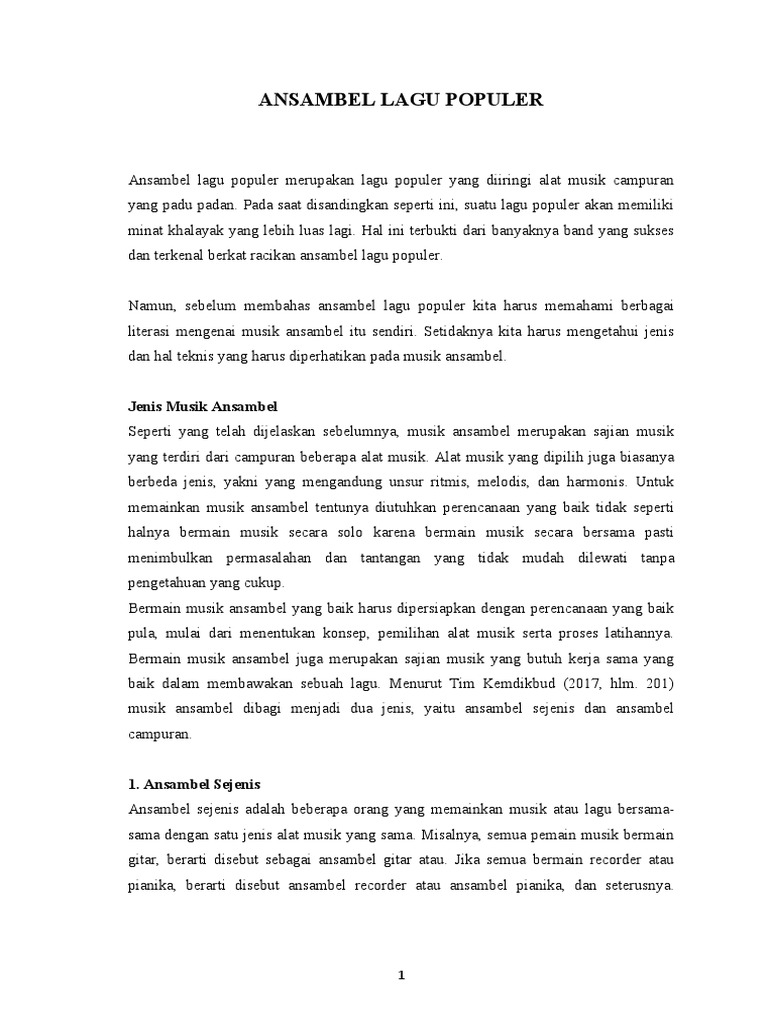 Ansambel Lagu Populer | PDF Ansambel Lagu Populer | PDF